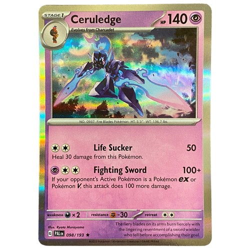 Ceruledge Pokemon Card 098/193 HOLO RARE NM Near Mint Paldea Evolved ...