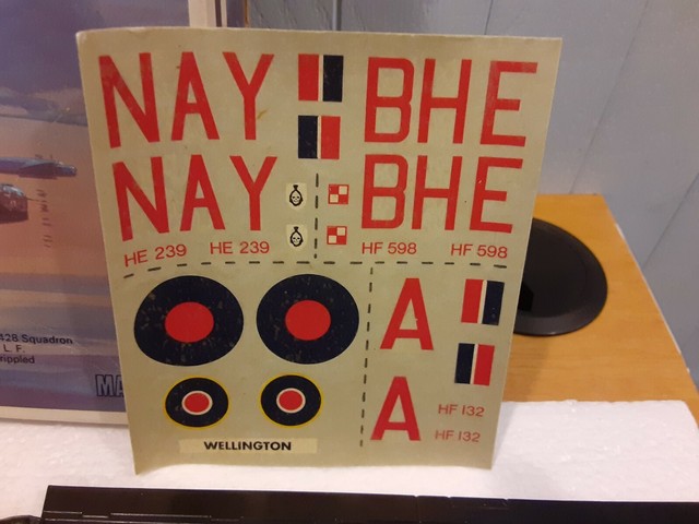 Vintage Matchbox Wellington MK X 1/72 Scale Plastic Model Kit PK402 ...