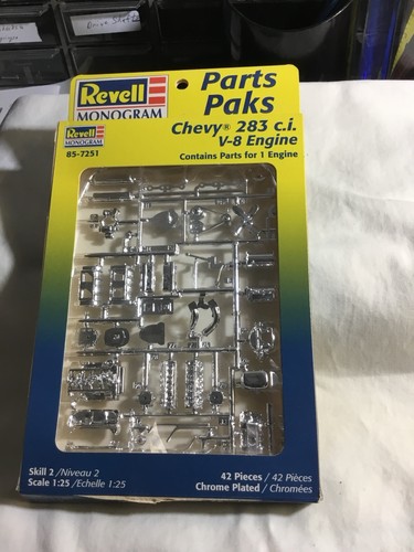 REVELL MONOGRAM PARTS PAKS - CHEVY 283 c.i. V-8 ENGINE 1:25 SCALE ...