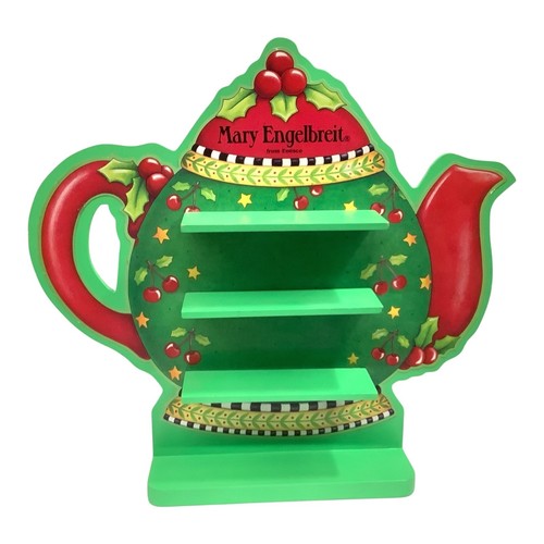 Mary Engelbreit Shelf Teapot Cherry Holiday Ornament Display Wall ...