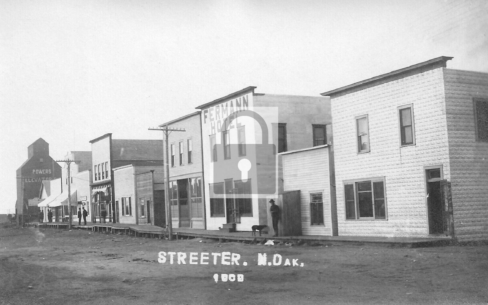 Street View Hotel & Grain Elevator Streeter North Dakota ND Reprint ...