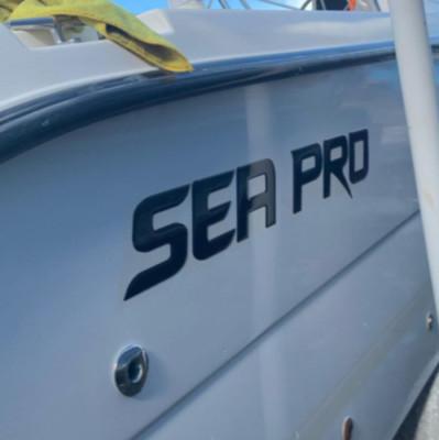 SEA PRO BOAT SIDE DECALS 3D DOMED RAISED