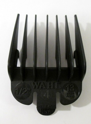 1/2" Wahl Attachment Hair Clipper Guide Replacement Guard 13mm #4 Black ...