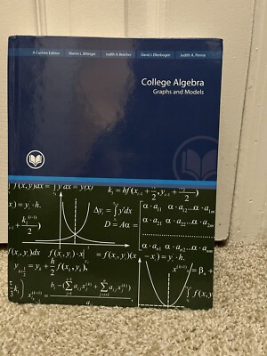 College Algebra - Graphs and Models - 6th edition - PEARSON | eBay