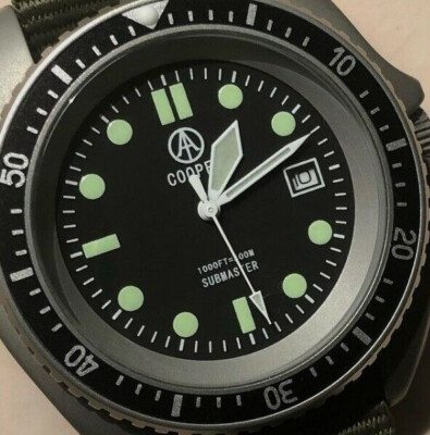 COOPER SUBMASTER SM8016ST STEEL FINISH ROYAL NAVY MILITARY DIVERS WATCH ...