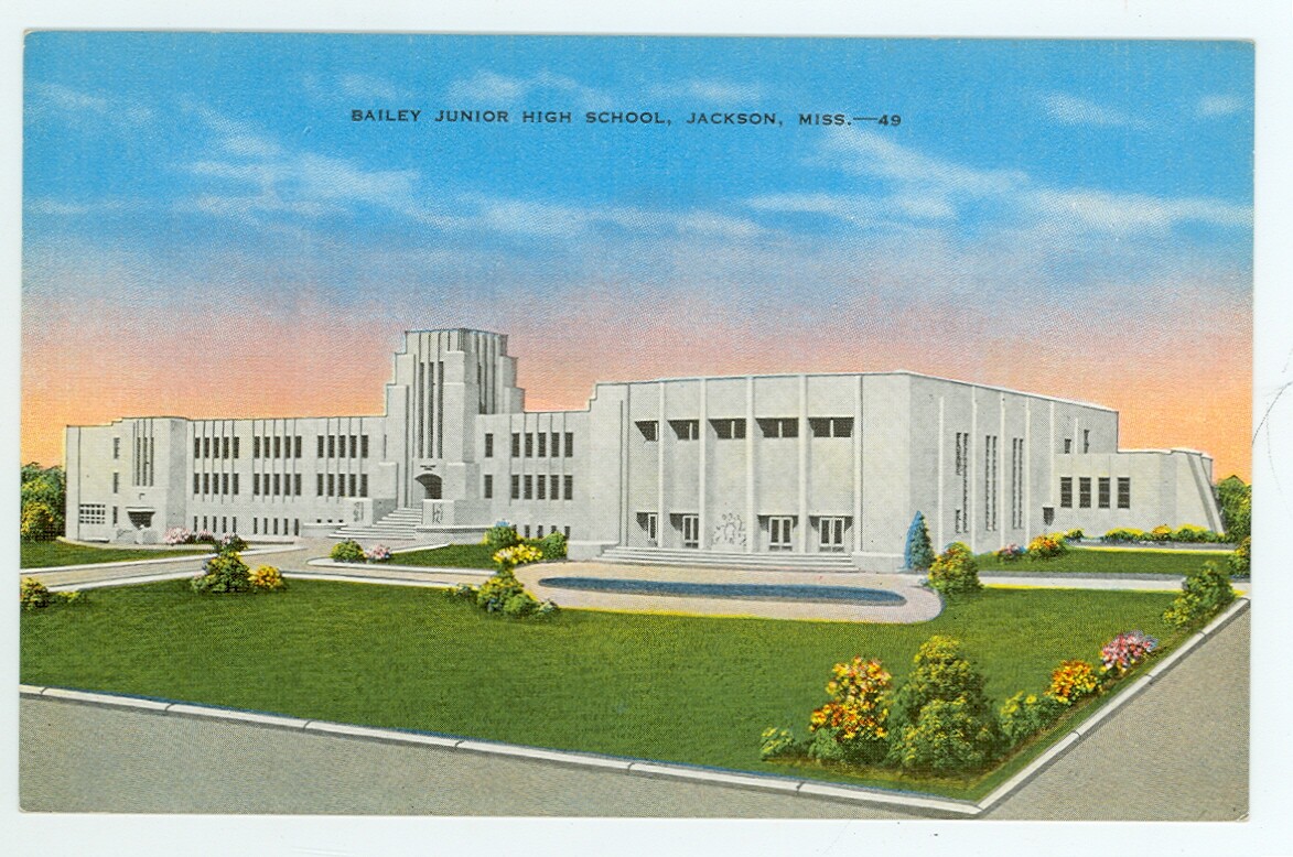 JACKSON,MISSISSIPPI-BAILEY JR. HIGH SCHOOL-#49(NO CLOUDS)-LINEN-(MS-J#2 ...
