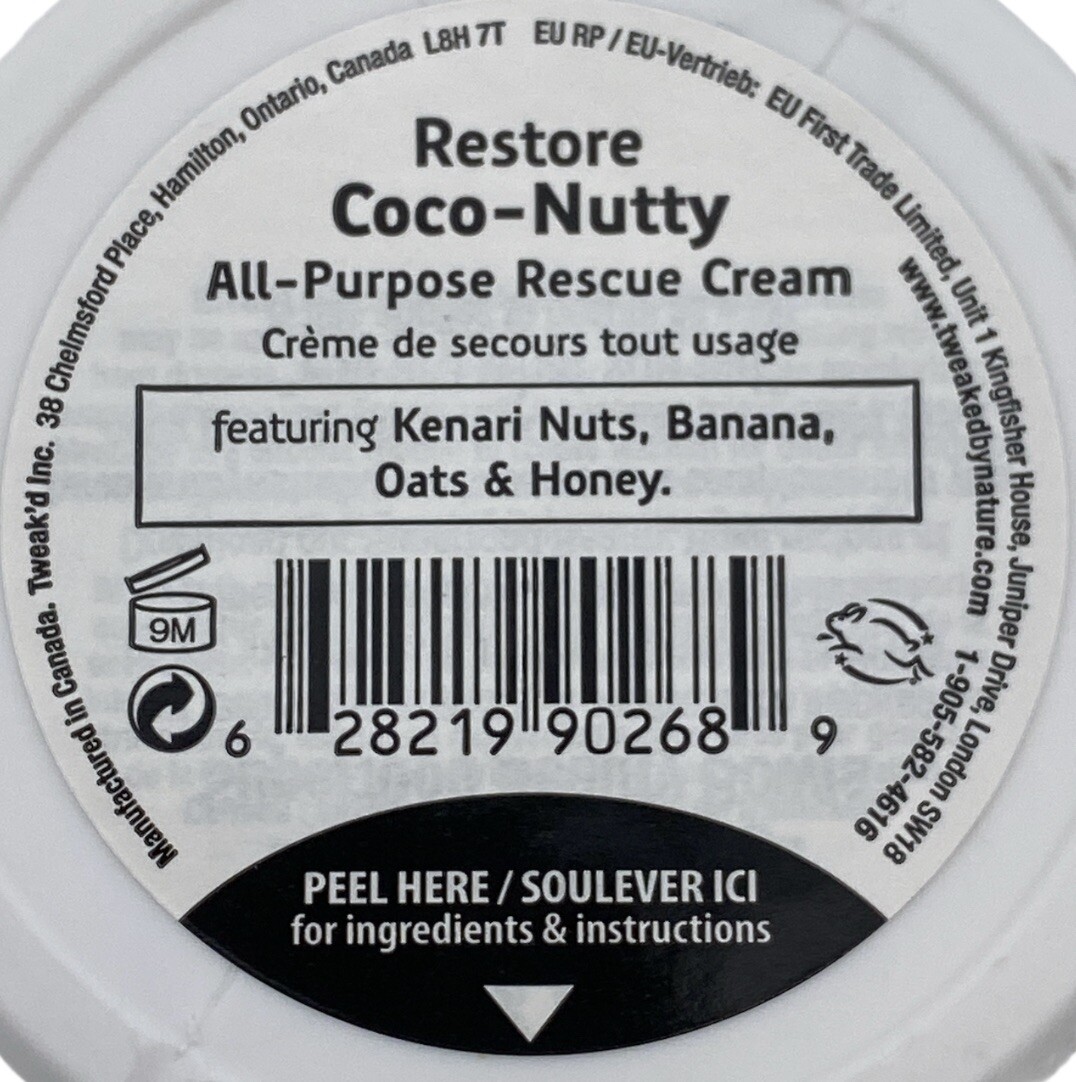 Tweak'd by Nature Restore Coco Nutty All Purpose Rescue Cream 5.25oz | eBay