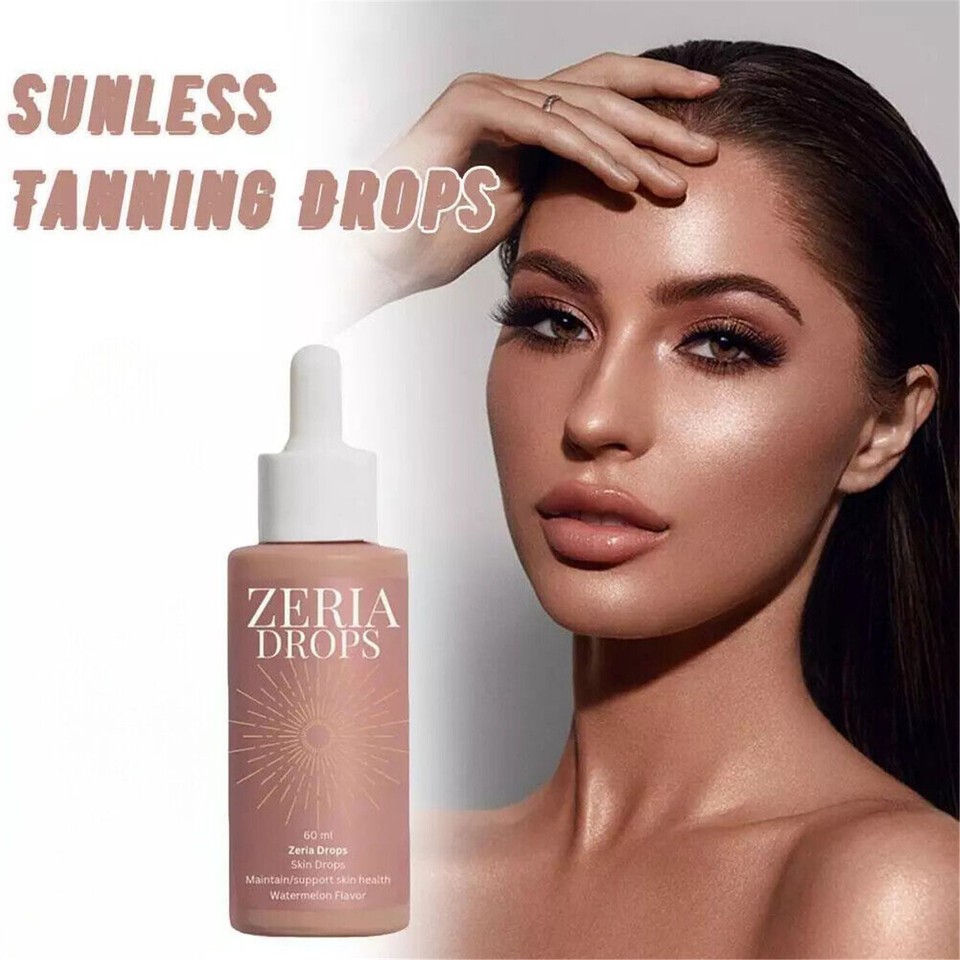 1-3X Zeria Drops Sunless Tanning Drops Natural Boost Melanin Enhancing ...