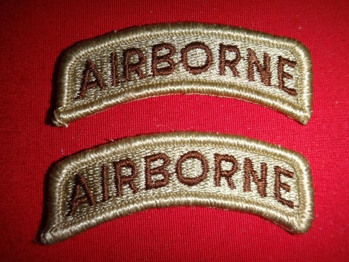 2 Armée Américaine Épaulettes Airborne Désert Tan Correctifs | eBay