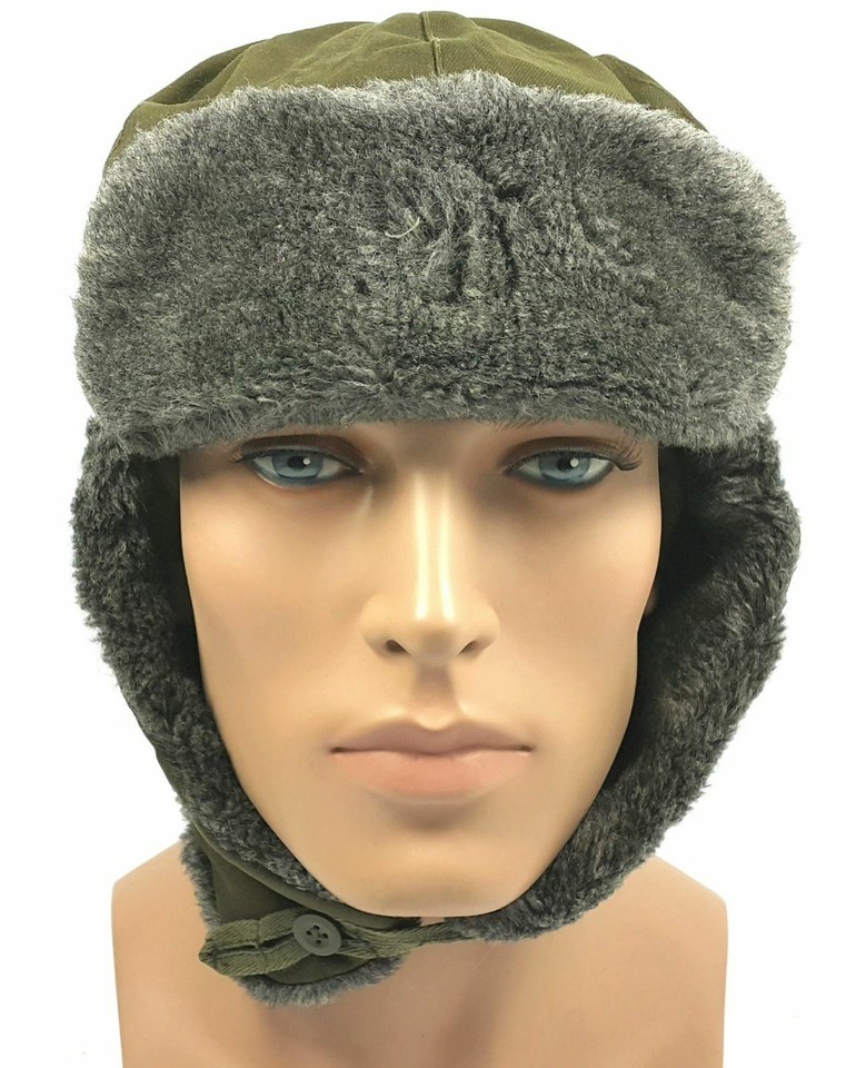 Orginal Military Winter Hat Ushanka Czech Army Surplus Cold War Cap ...