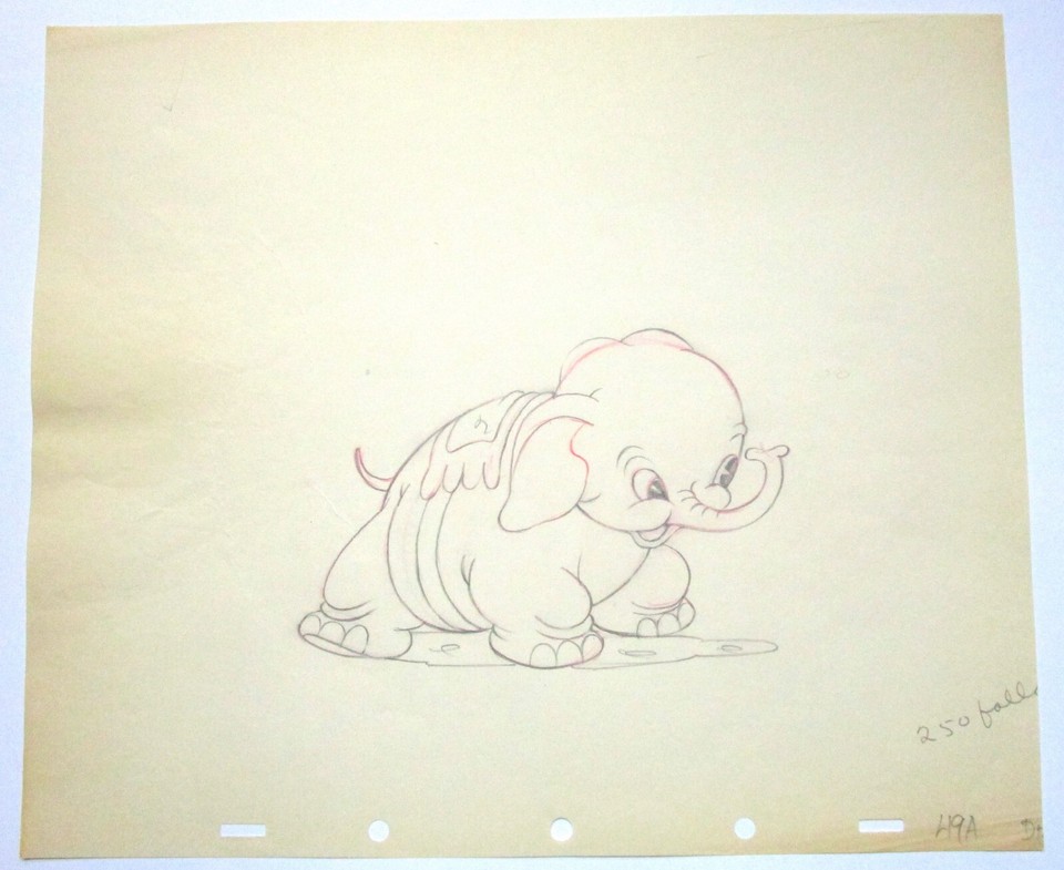 1936 MICKEY MOUSE ORIGINAL PRODUCTION cel DRAWING WALT DISNEY MICKEY'S ...