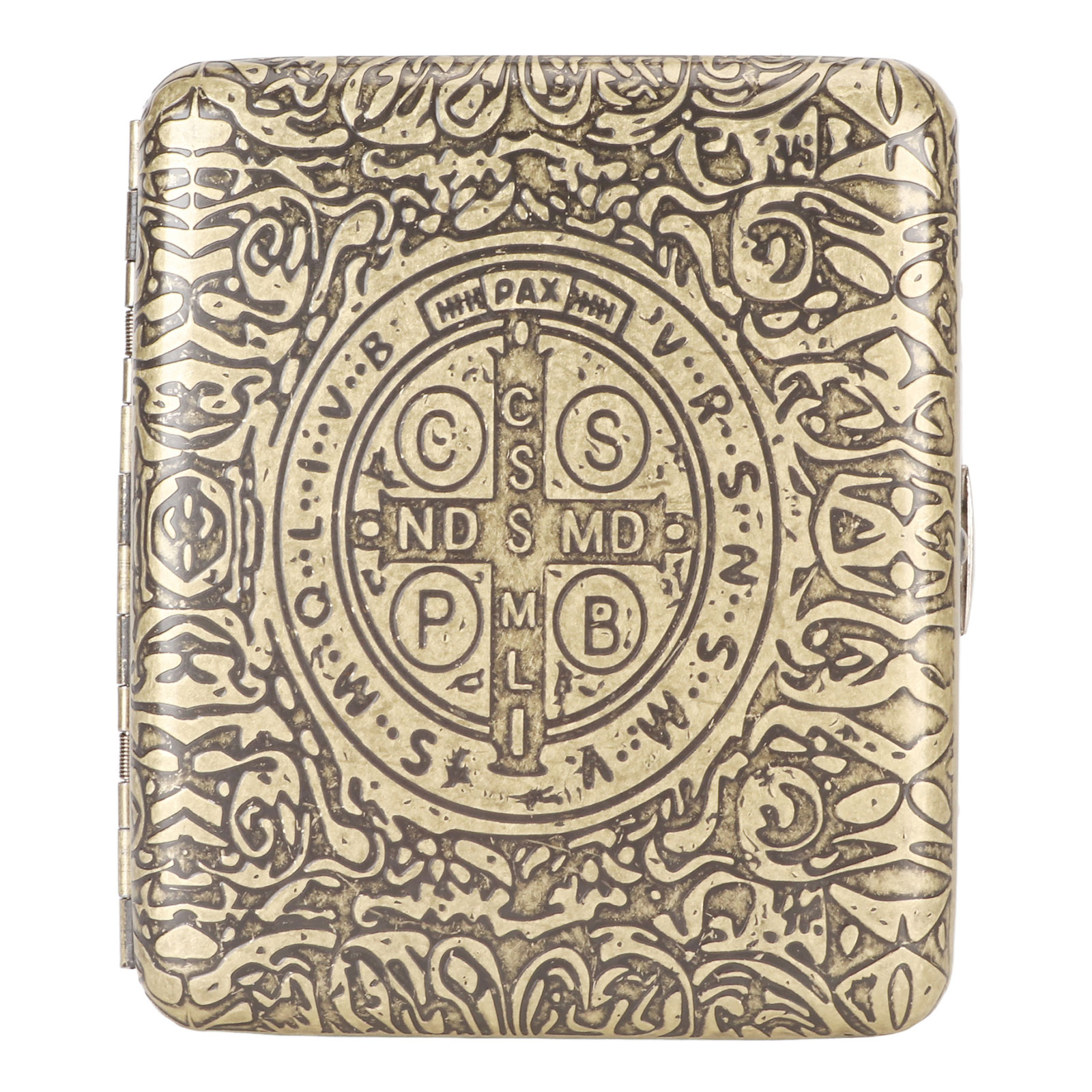 Metal 20pcs Cigarette Case Box Double Sided Spring Clip Open Pocket ...