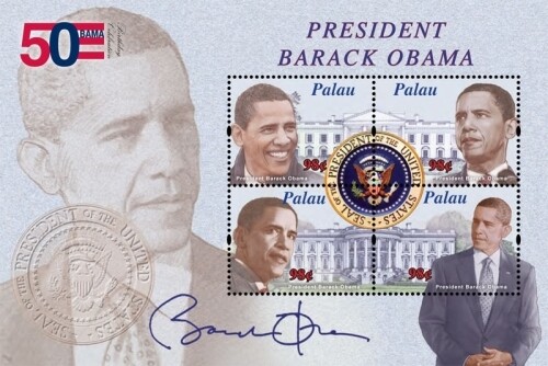 Palau - 2011 - President Barack Obama 50th Birthday - Sheet of Four ...