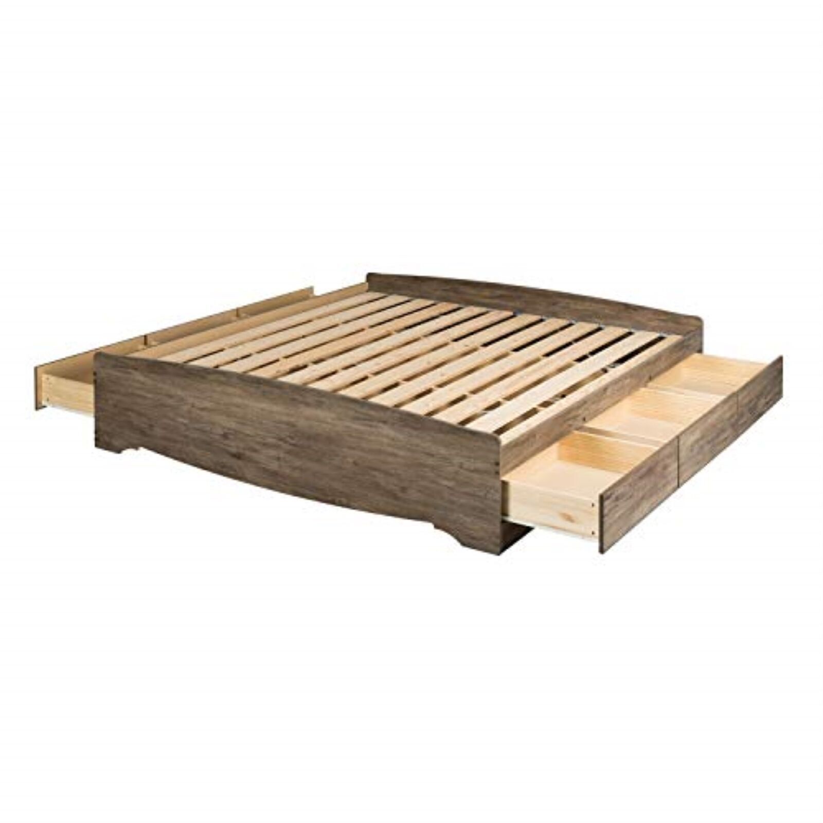 Prepac DBK-8400-K King Size Platform Storage Bed - Drifted Gray for ...