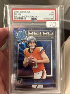 Bo Nix 2024 Donruss #19 Rated Rookies Retro Price Guide - Sports Card ...