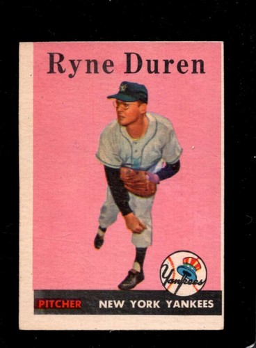 1958 TOPPS #296 RYNE DUREN VGEX (RC) YANKEES (OC) *NY9196 | eBay