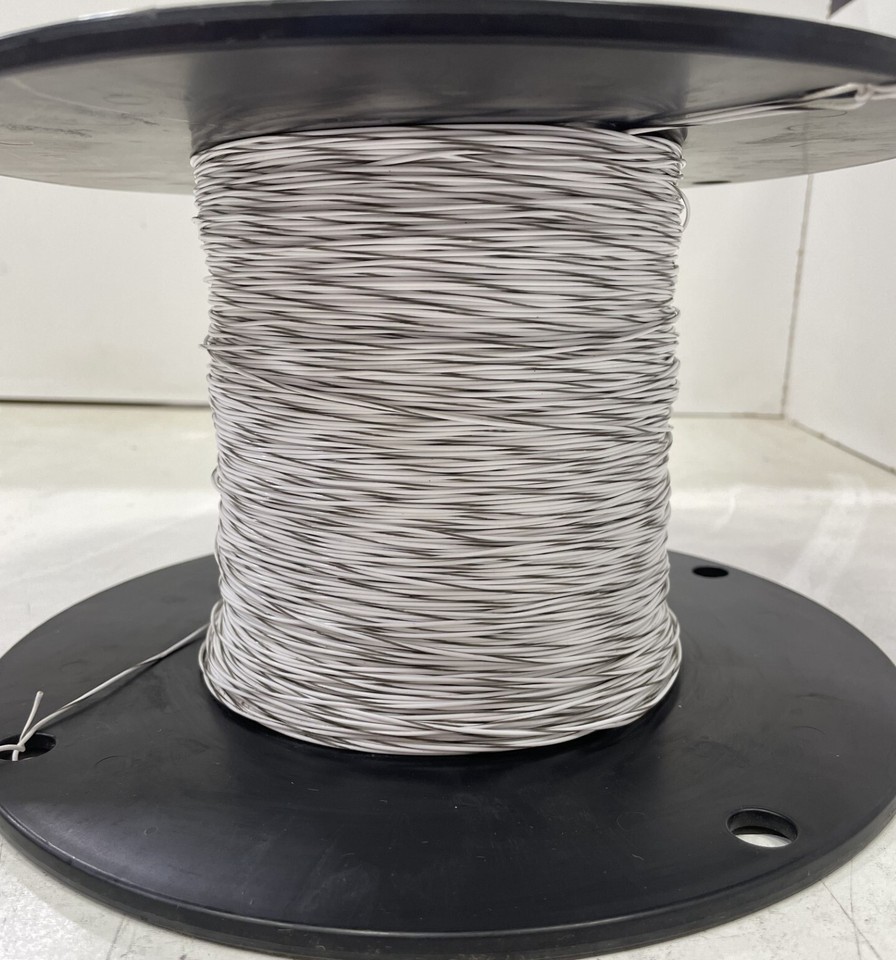 Anixter M16878/4-2419-90 Type E Wire, 24AWG, 19/36, PTFE White/BLK 600V ...