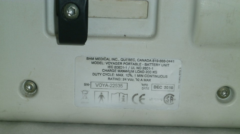 Guardian Hoyer BHM Voyager Portable Patient Ceiling Lift w/ Charger, 2 ...