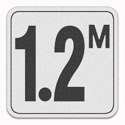 1.2M - Adhesive Swimming Pool Depth Marker Sticker - 6 In x 6 In with 4 ...