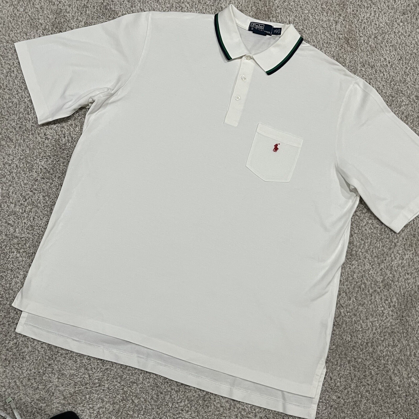 Polo Ralph Lauren Shirt Extra Large Polo Pima Cotton Pocket Twin Tip ...
