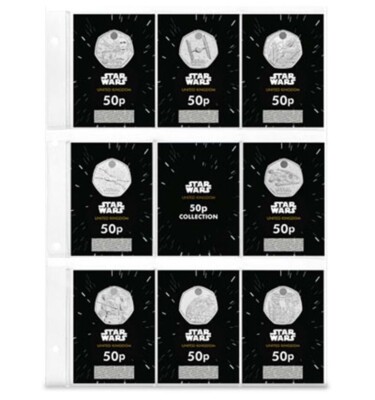 Complete Star Wars 50p 8 Piece Set - BU Legal Tender 50p Coin Set | eBay UK