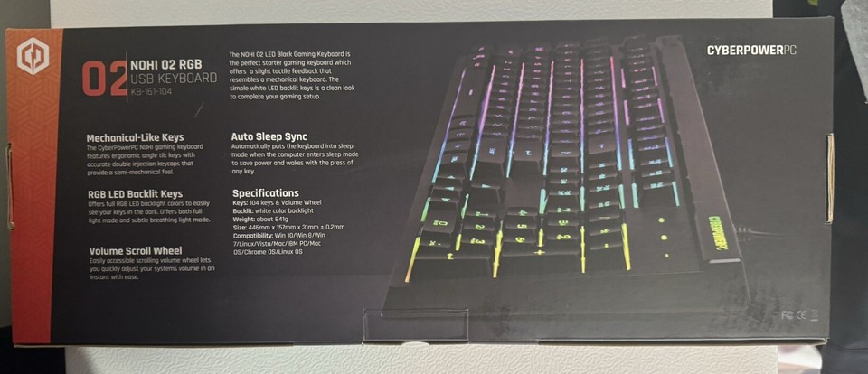 CYBERPOWER PC - NOHI 02 RGB Gaming Keyboard - LYRA 01 LED Mouse - NEW ...