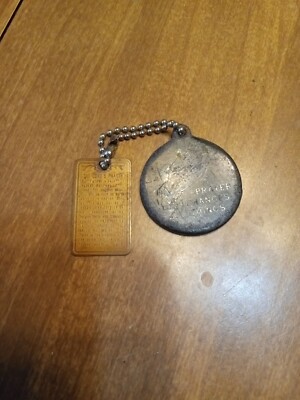 Vintage Copper Lords Prayer Keychain Very Unique With Plastic Prayer ...