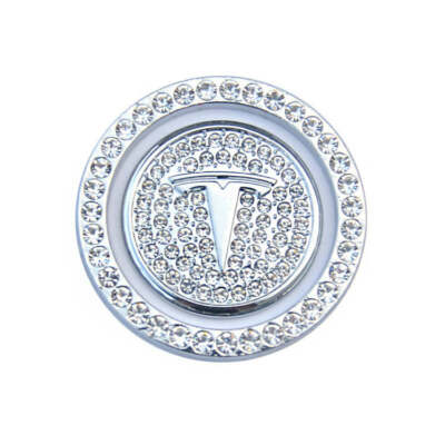 Tesla Start Button Bling Car Décor Crystal Rhinestone Car Bling Ring ...