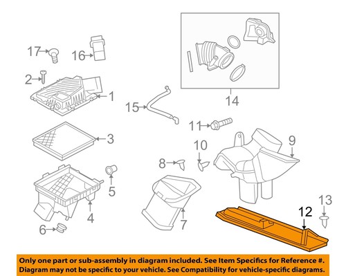 Buick GM OEM 10-16 LaCrosse Air Cleaner Intake-Water Deflector Shield ...