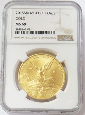 2015 MO GOLD MEXICO 1 OZ ONZA LIBERTAD WINGED VICTORY COIN NGC MINT ...