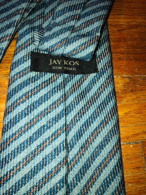 Jay Kos Silk Mens Neck Tie Necktie Blue Stripped Pattern | eBay