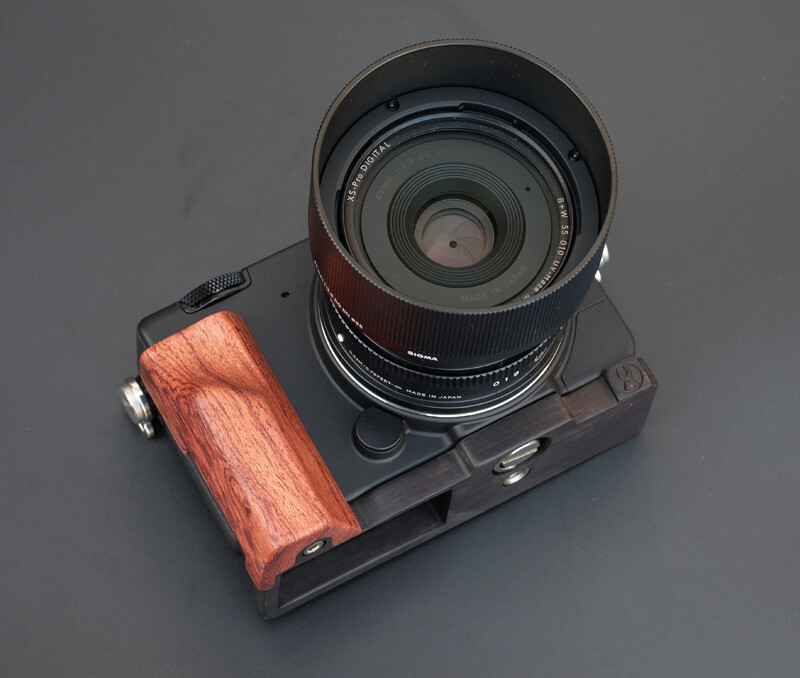 Ebony Walnut Wood Camera L Grip Holder For Sigma fp FPL Handmade Handle ...