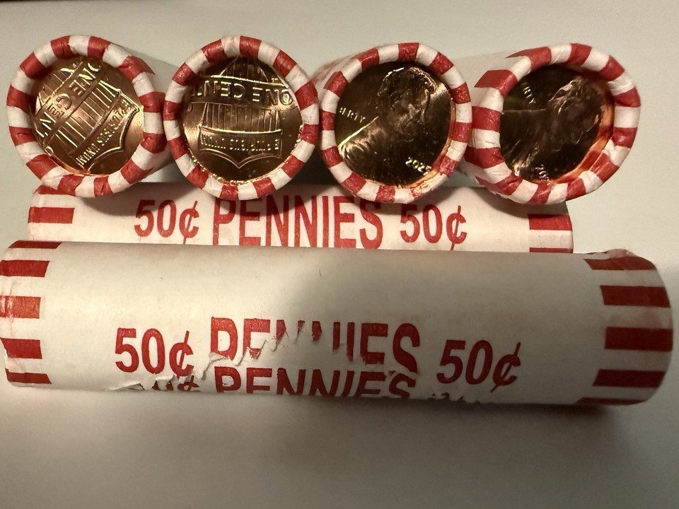Philadelphia Mint 2025 P Lincoln Cent Penny Rolls Brand New ...