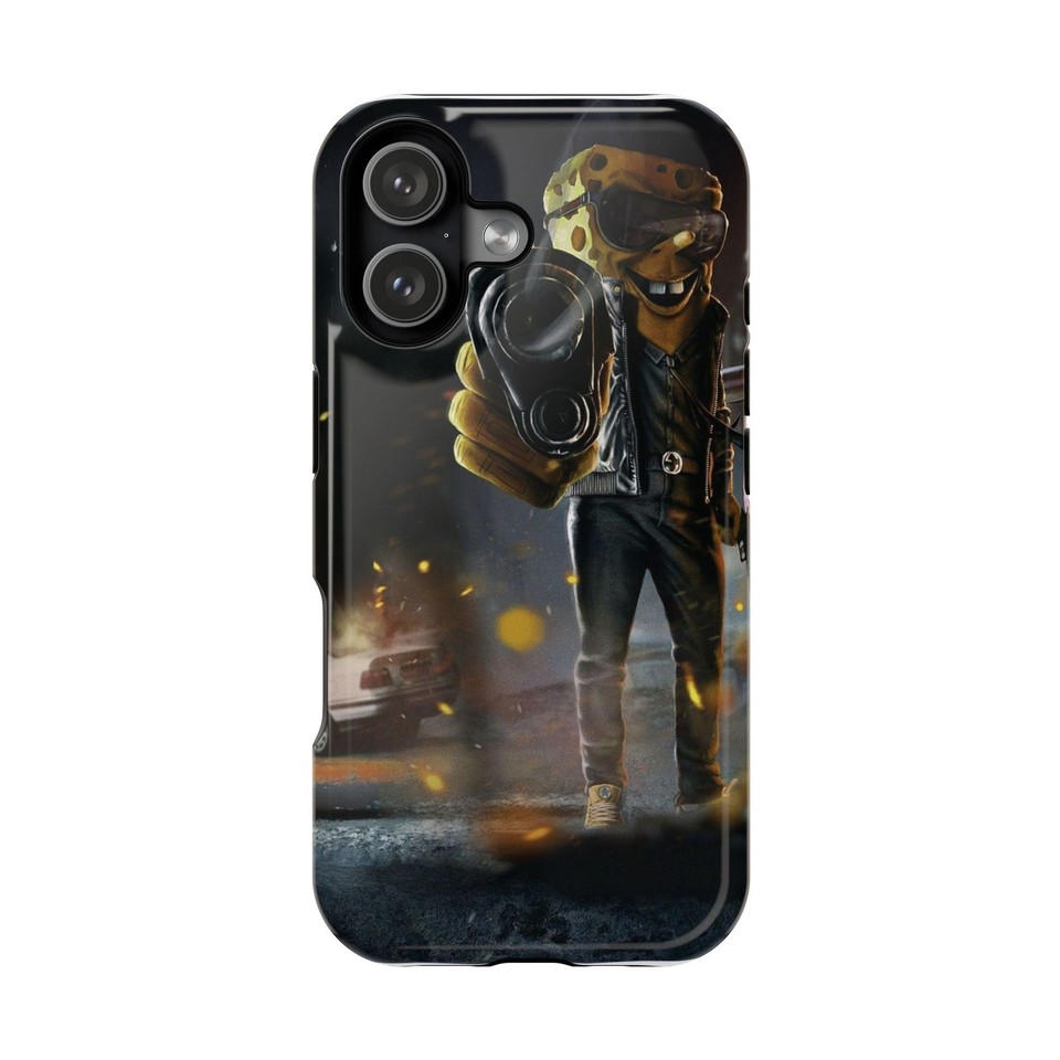 Gangsta SpongeBob Glock Graphic Impact-Resistant Case - IPHONE 17 VERY ...