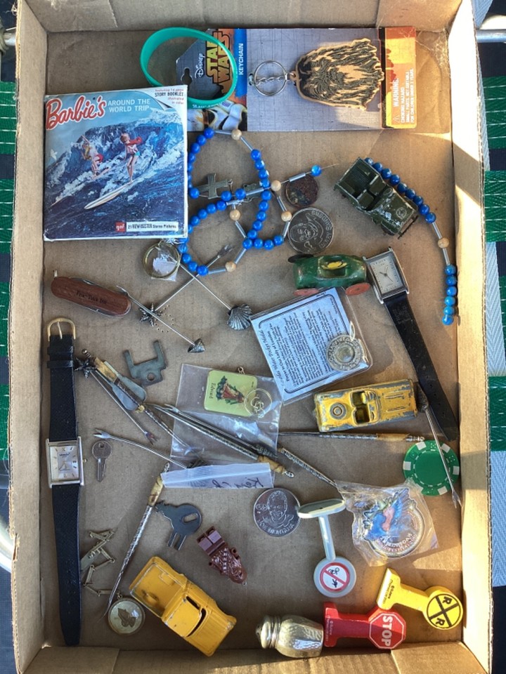 vintage junk drawer lot barbie viewmaster slides watches star wars ...