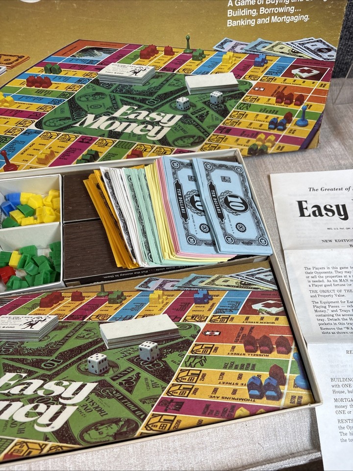 Complete Vintage 1974 Milton Bradley Easy Money Board Game Excellent ...