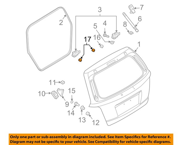 Kia OEM 01-06 Optima Liftgate Tailgate Hatch-plug 1731325000 for sale ...