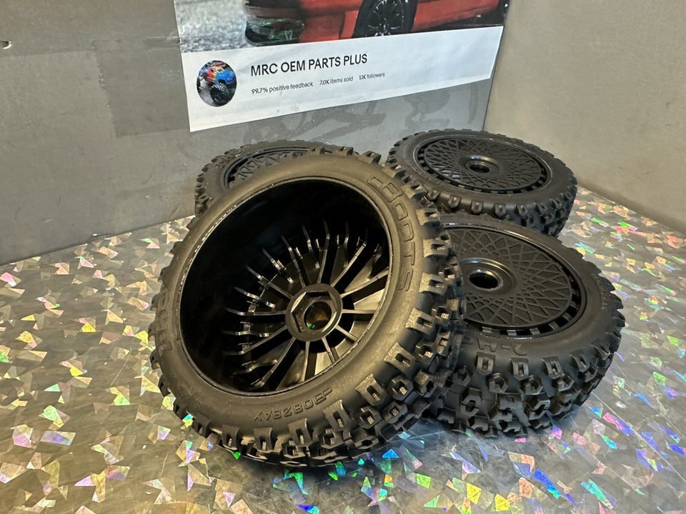 ARRMA TYPHON dBoots 2-HO 1/8 17mm Tires wheels Buggy Set x4 ARA550118 ...