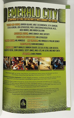 Emerald City. Setting with Map. Mutants & Masterminds 3rd Edition ...