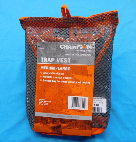 Champion Shooting Gear Vest Size M/L #99855 Skeet, Sporting Clays ...