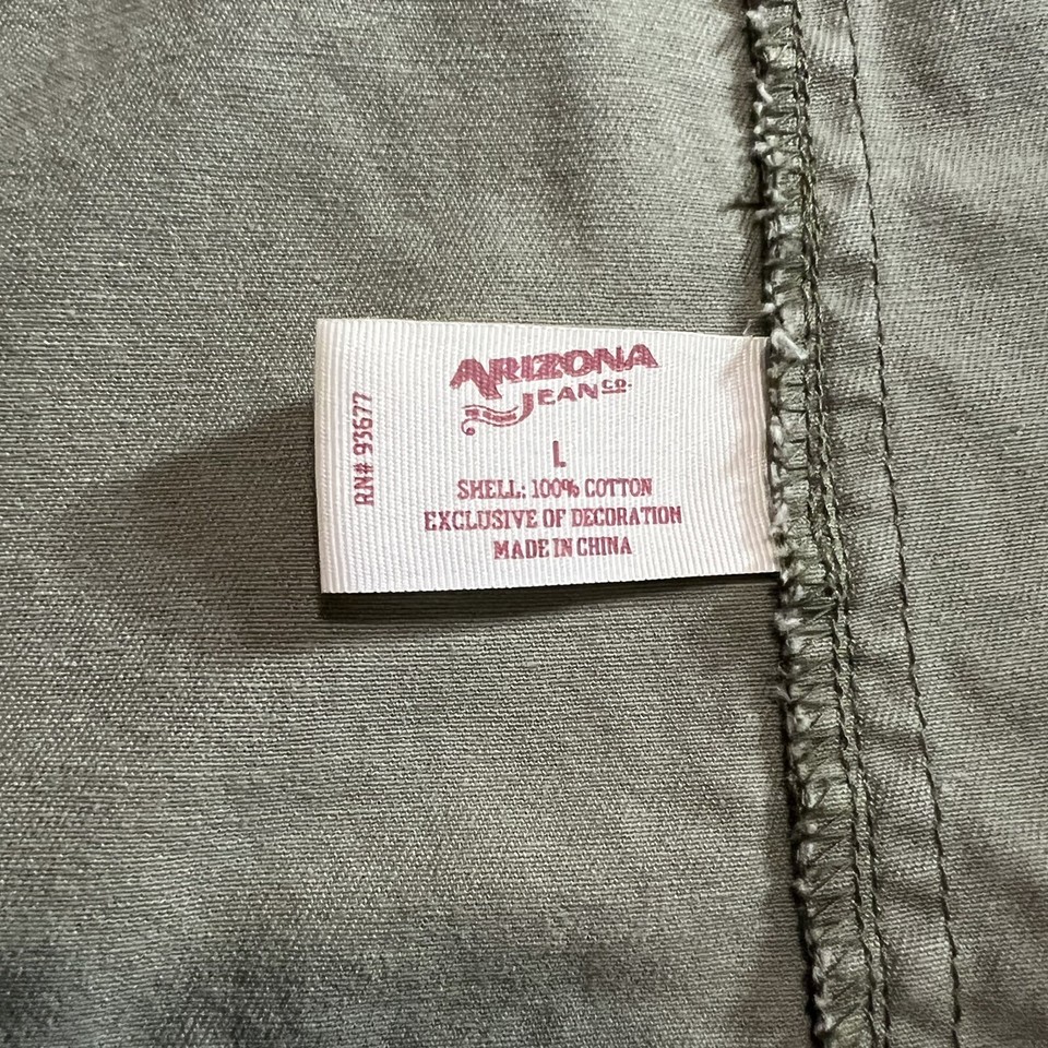 arizona jean company camouflage utility zip up jacket waist cinch size ...