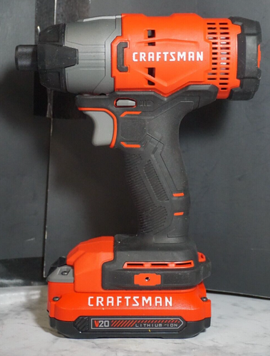 (RI4) Craftsman CMCF800 20V Max Cordless 1/4 Impact Drill Driver 1.5 Ah ...