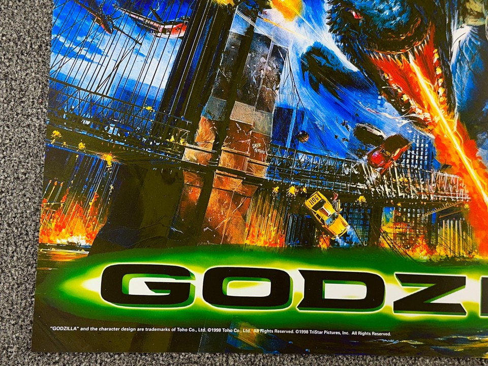 Sega Godzilla Pinball Machine Game Backglass Translite ORIGINAL NOS | eBay