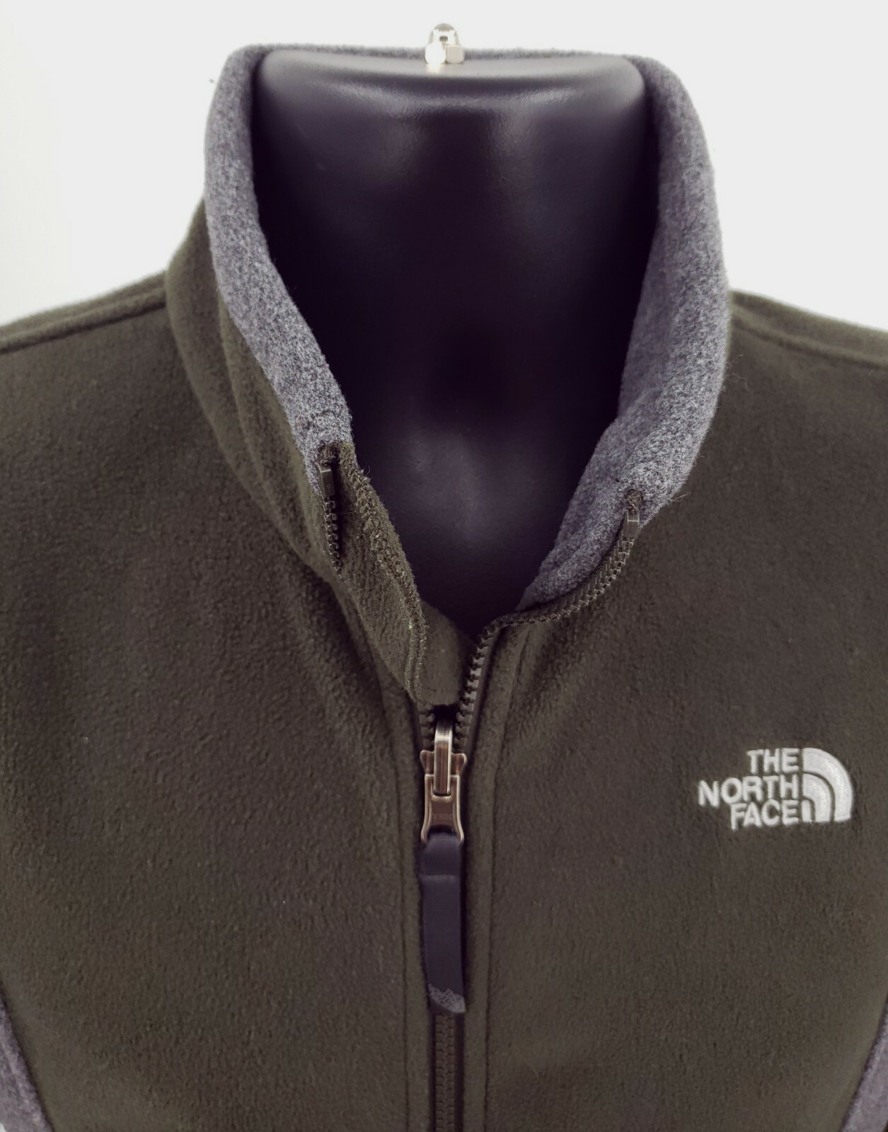 EUC! The North Face Black Fleece Jacket Kids T206 T606 F09 Olive & Grey ...