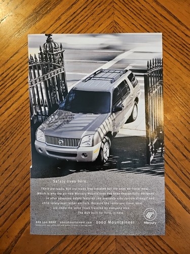 Vintage Mercury Mountaineer Magazine Print Ad 2002 | eBay