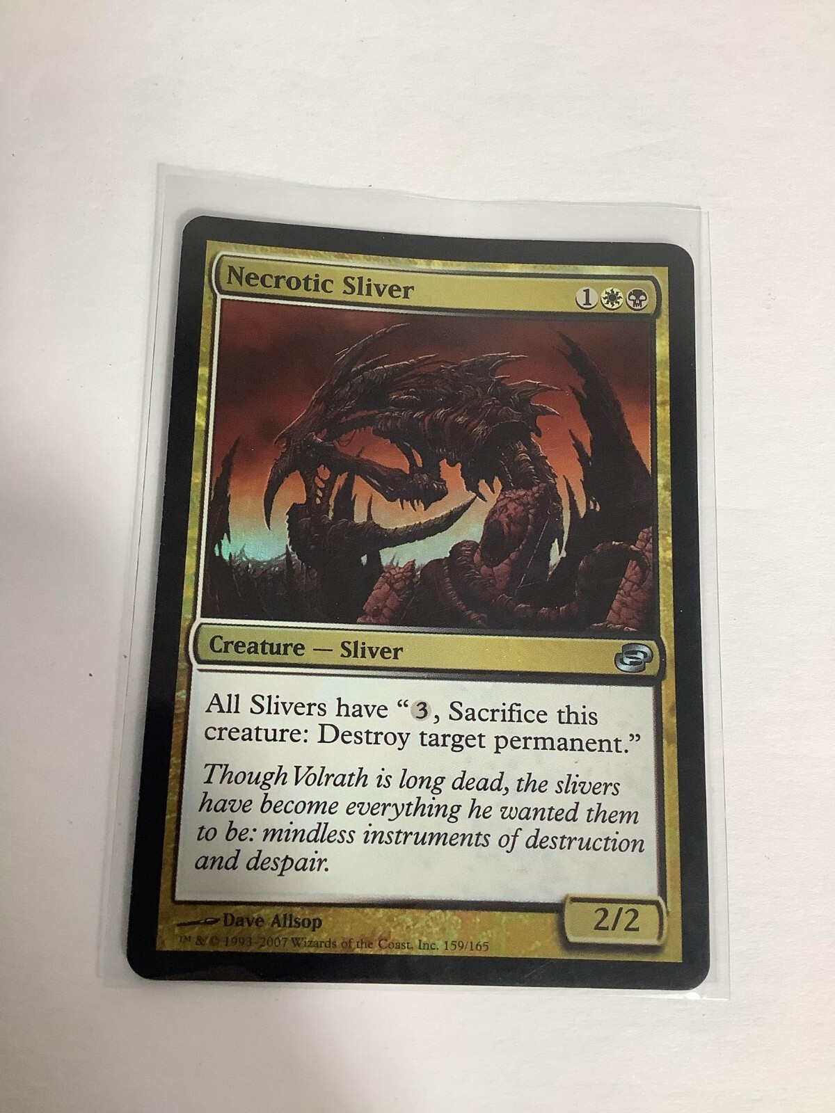MTG Magic the Gathering Necrotic Sliver Planar Chaos Uncommon Foil 159/ ...