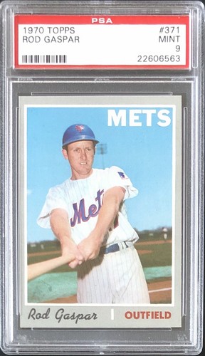 1970 TOPPS #371 ROOKIE ROD GASPAR PSA 9 MINT METS | eBay