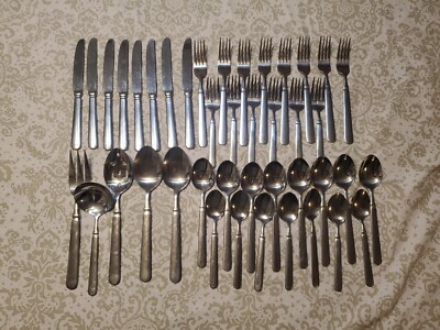 Cooks Essentials 18/10 Stainless Flatware 42 Piece. Service For 6 Plus ...