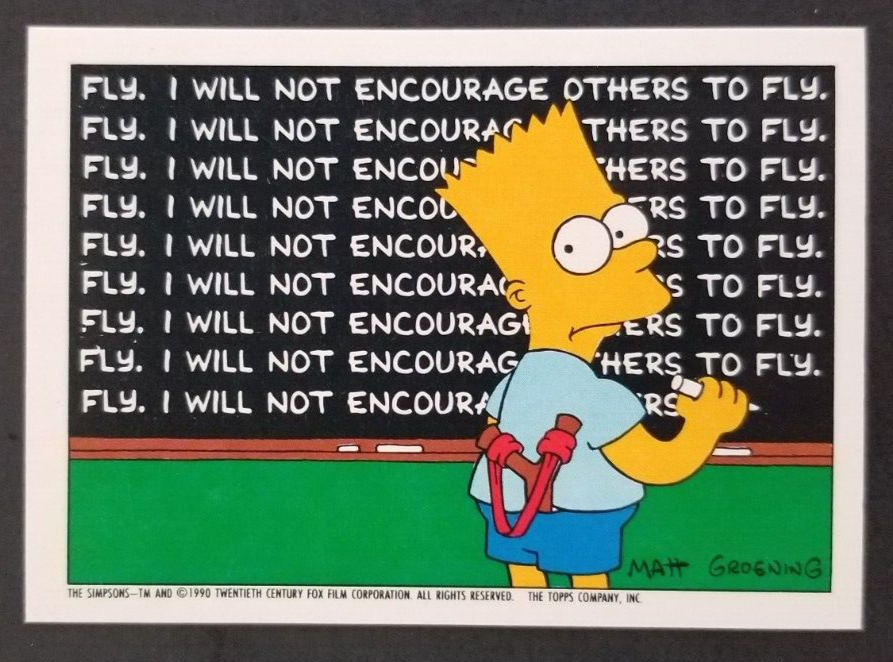 Bart Simpson 1990 Peace Sign Topps Sticker Card #3 (NM) | eBay