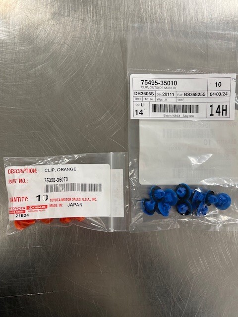 Toyota Rocker and Fender Flare Clips | 7549535010 7539535070 | OEM ...